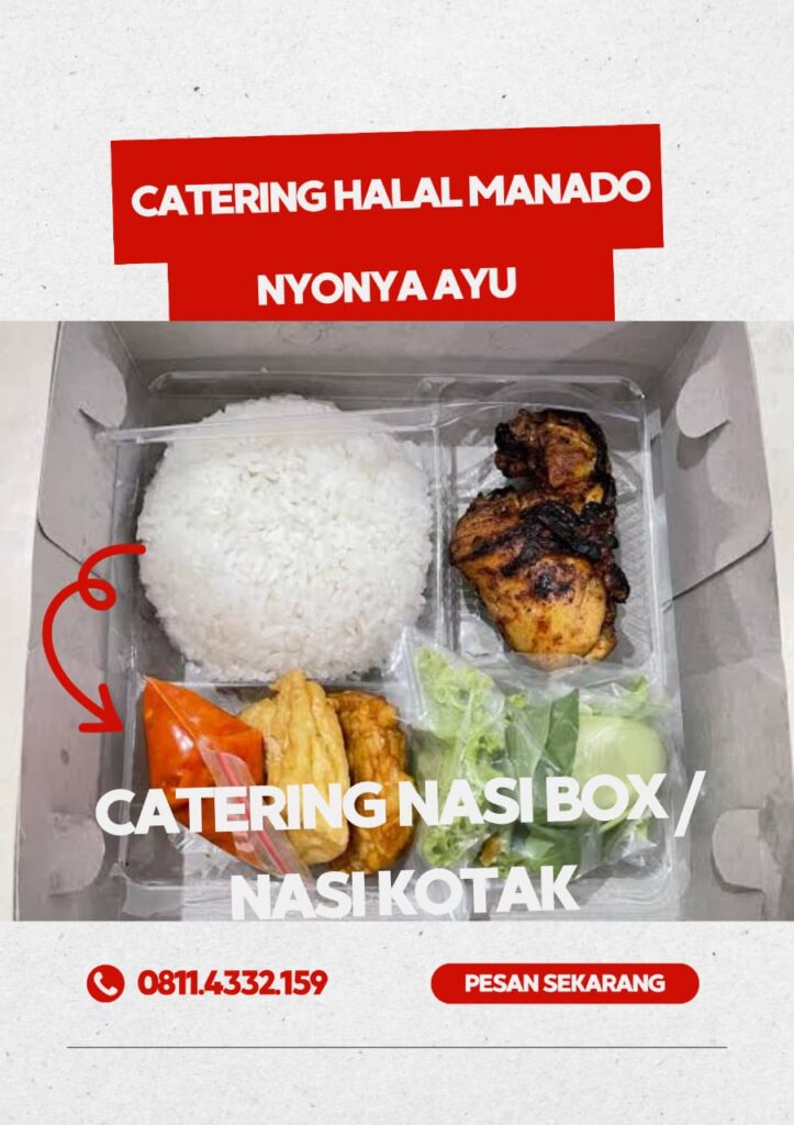 Telp/WA 0811.4332.159 Tersedia Catering Nasi Kotak Box di Manado Menu Halal